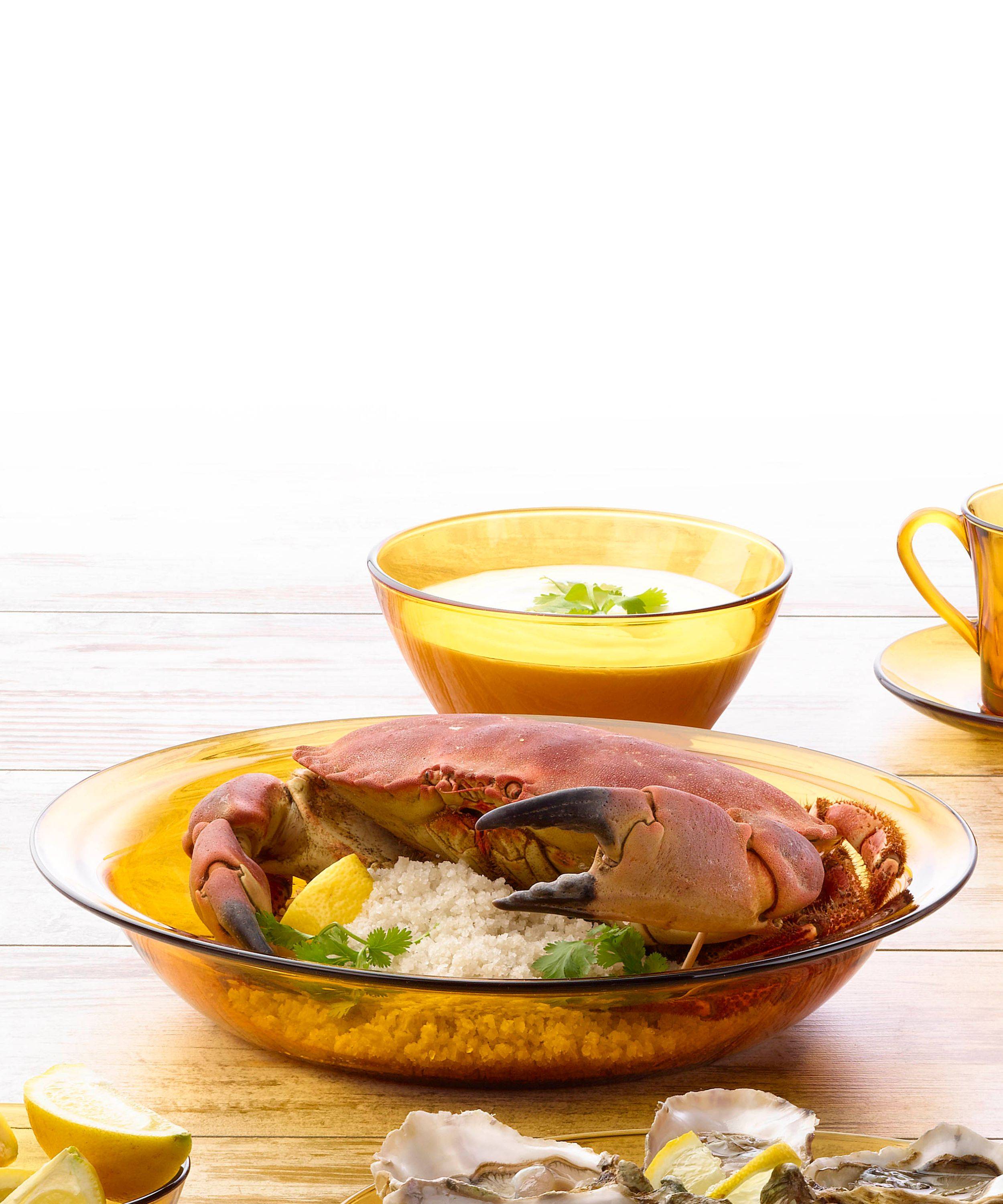 Duralex Lys Amber Deep Round Dish 28cm - set of 6 - Glassette