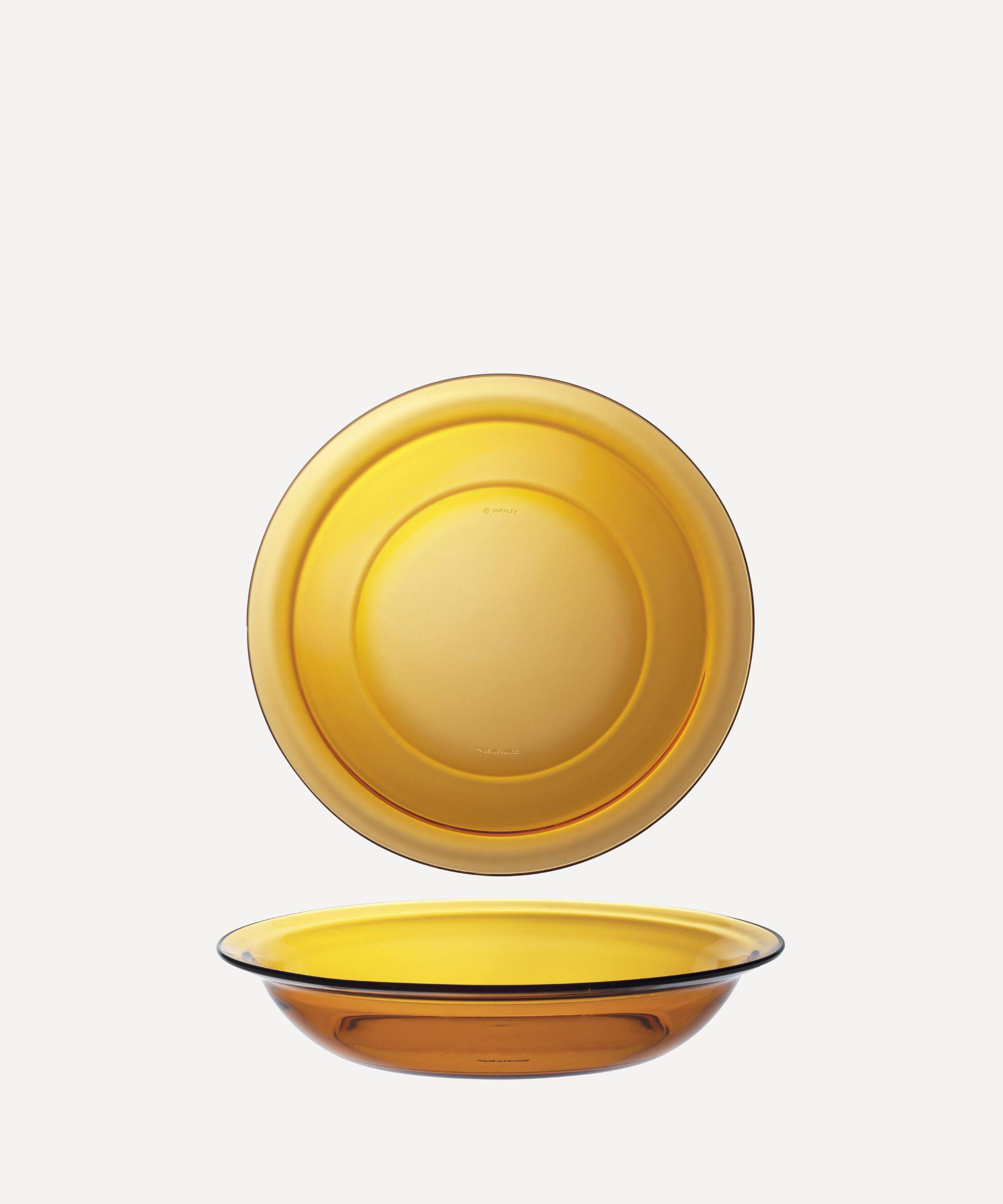 Duralex Lys Amber Deep Round Dish 28cm - set of 6 - Glassette