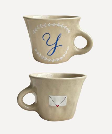 Calligraphy Alphabet Mug - Y - Glassette