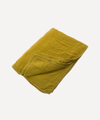 Chartreuse Finn 100% Cotton Quilted Throw - Glassette