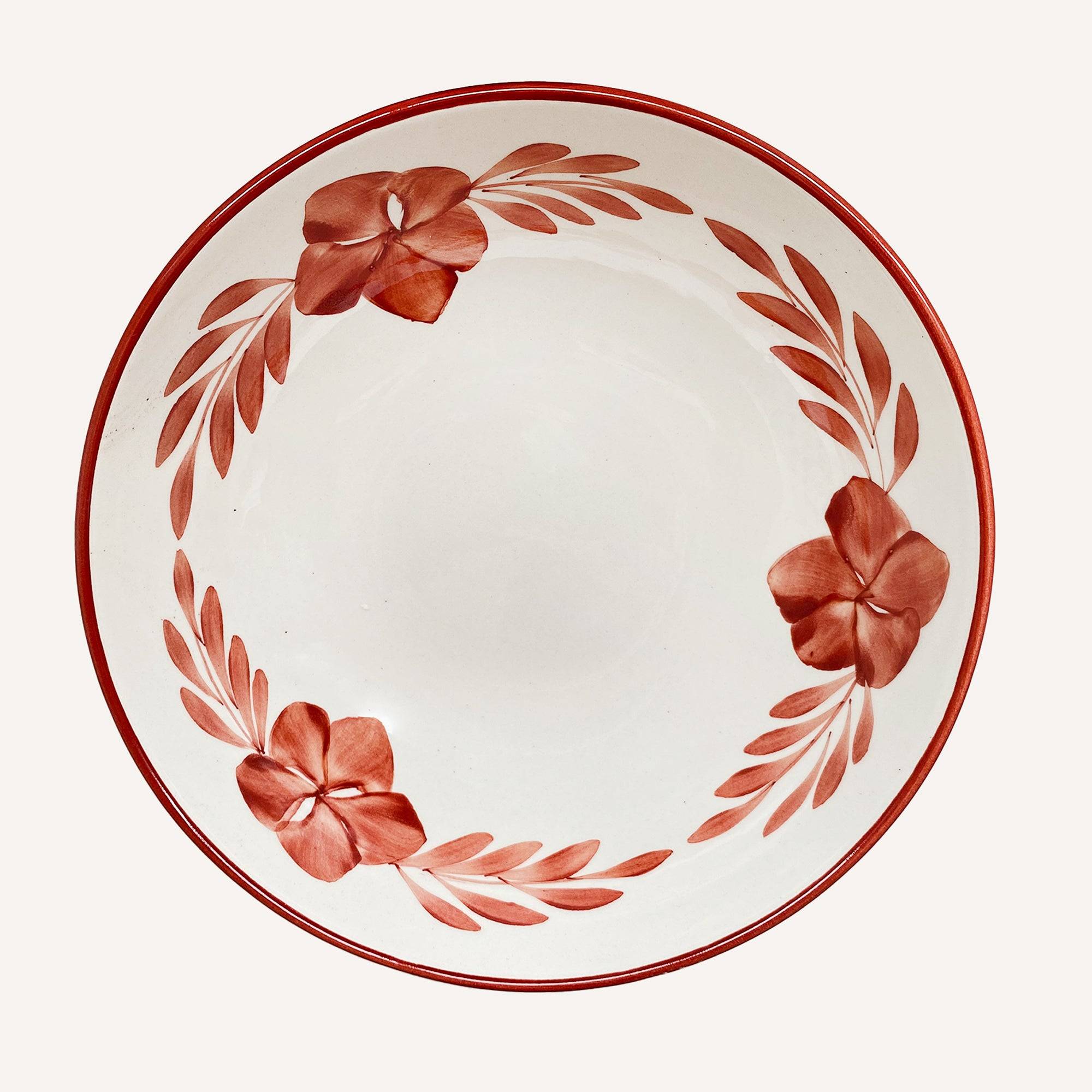 Flor Salad Bowl - Rust Red - Glassette
