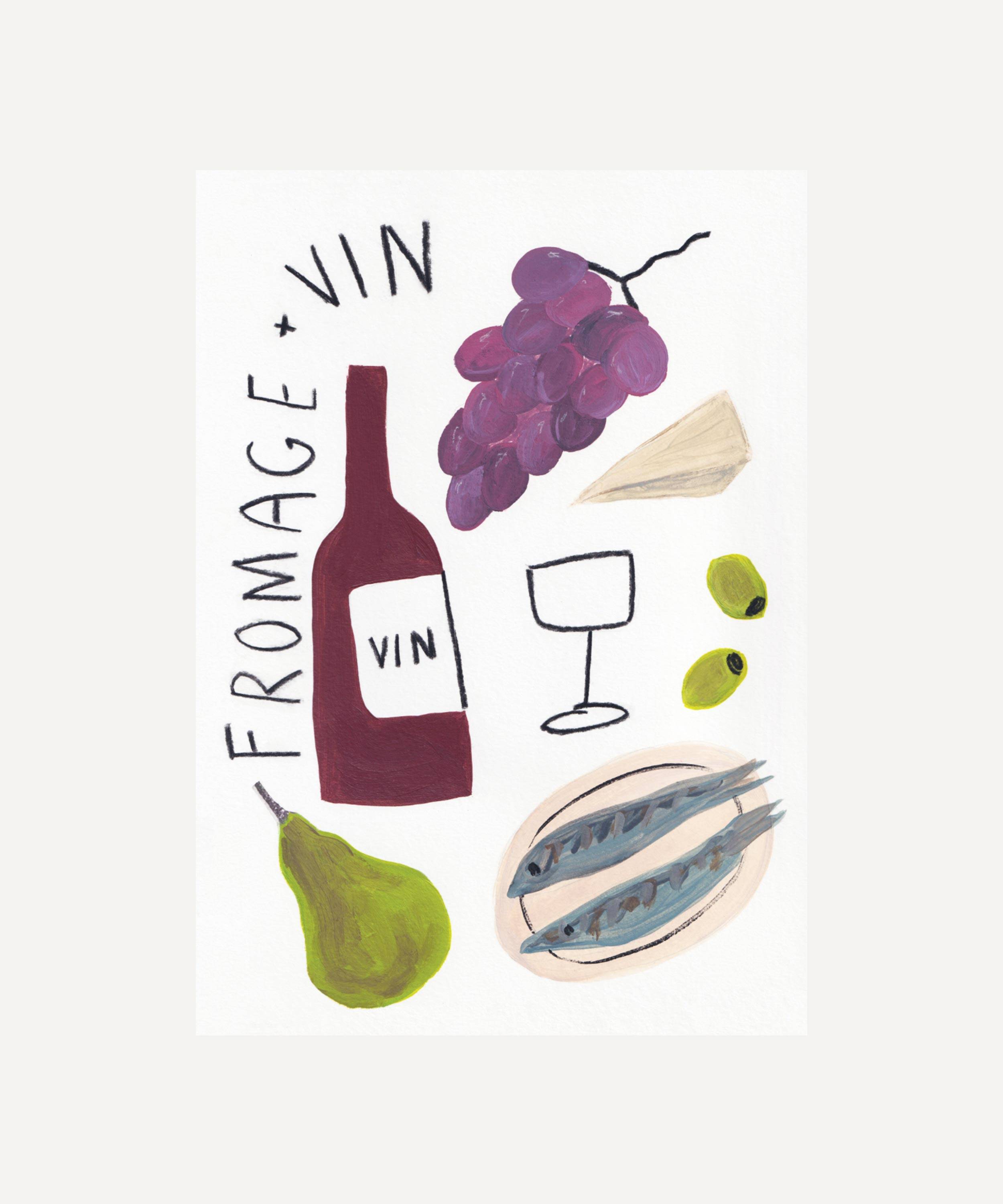 Fromage and Vin - Art Print - Glassette