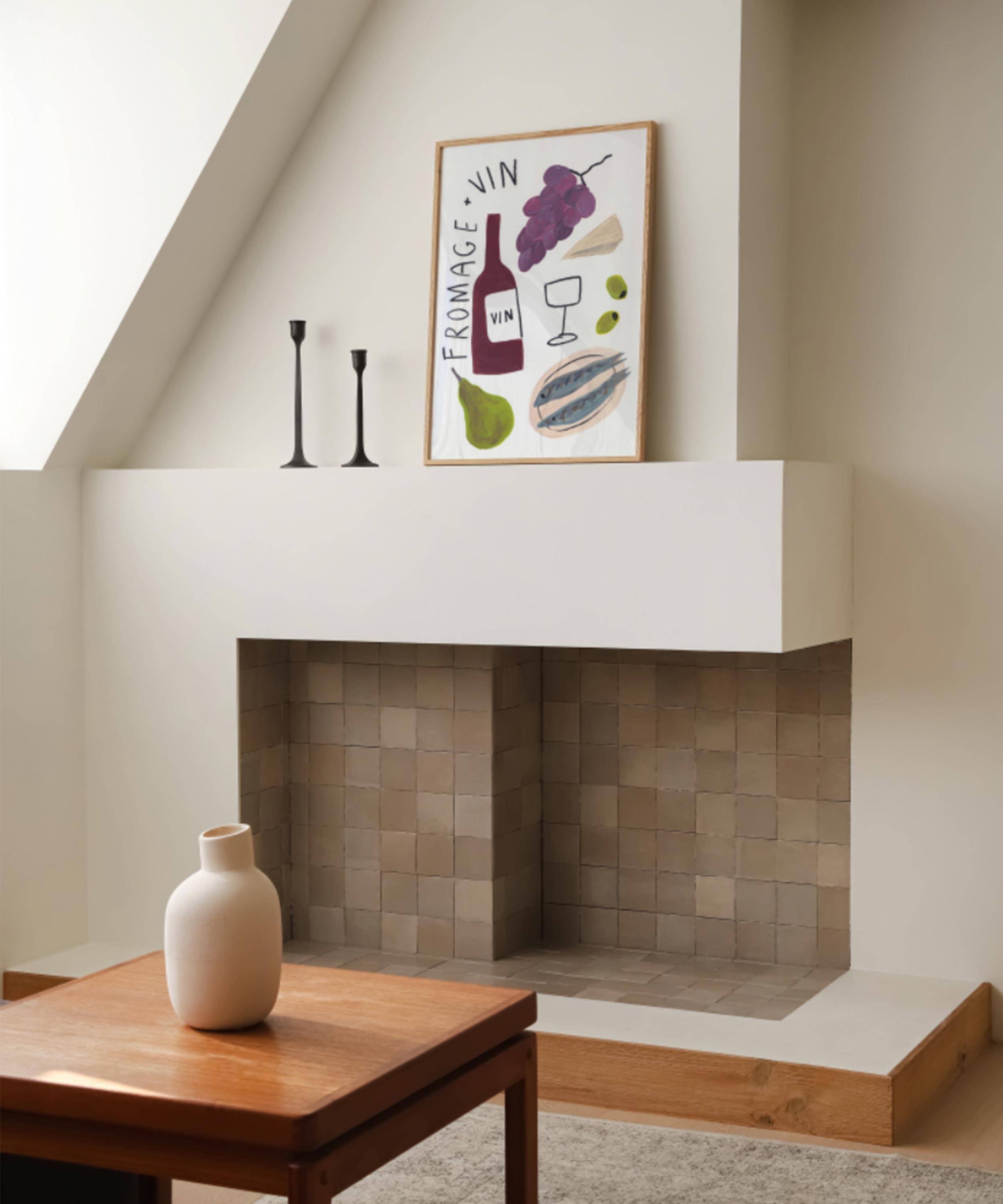 Fromage and Vin - Art Print - Glassette