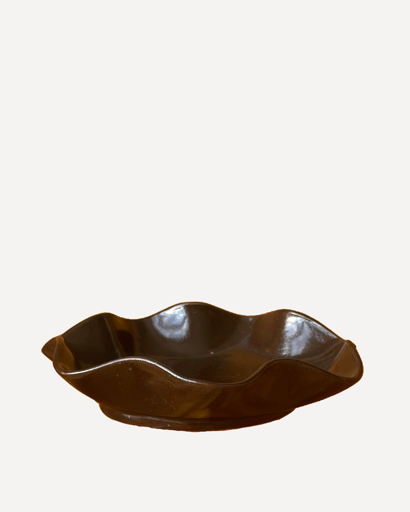 Wavey Plate - Burnt Brown - Glassette