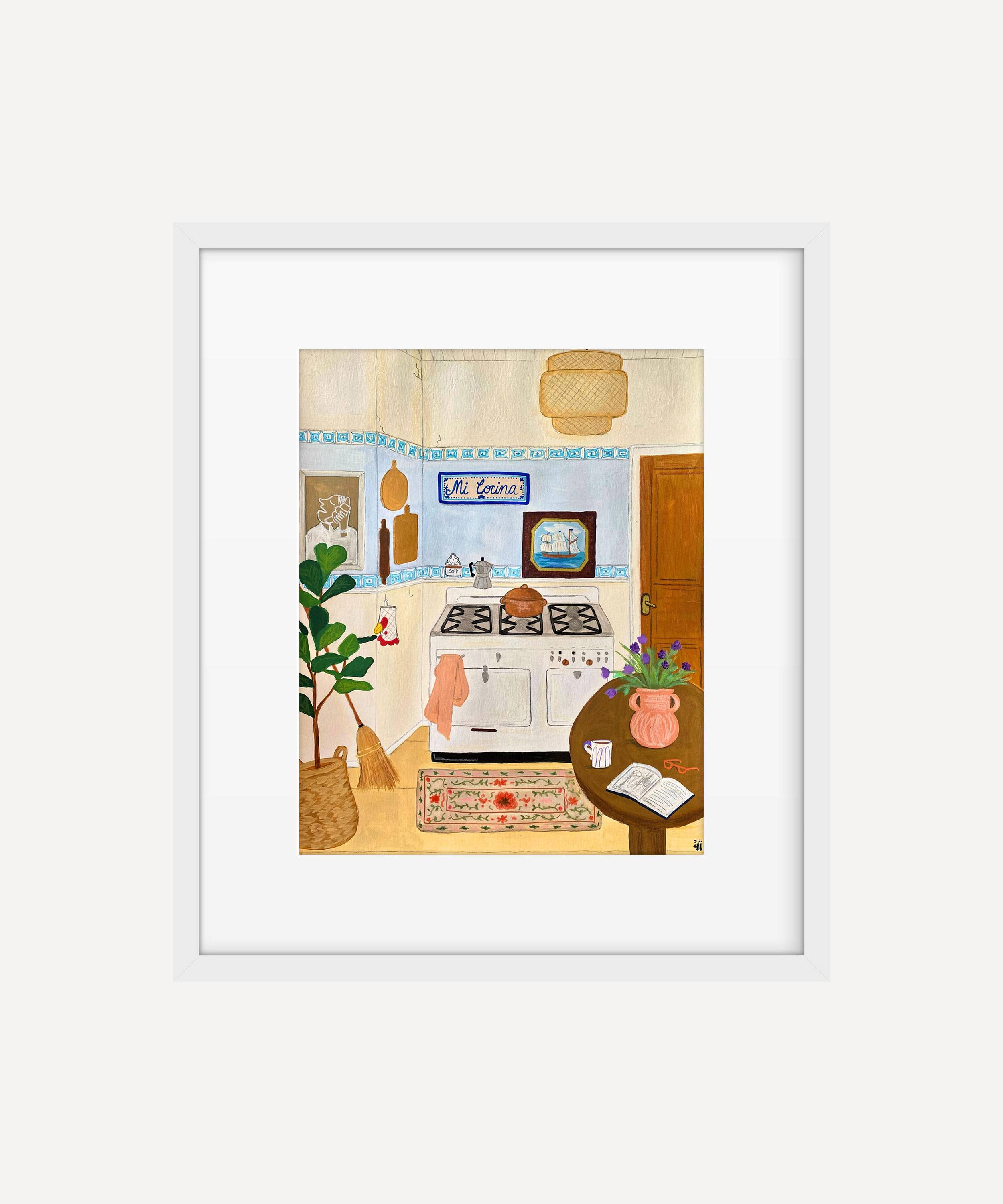A Simple Kitchen Framed Art Print By Paloma Villarreal - Glassette
