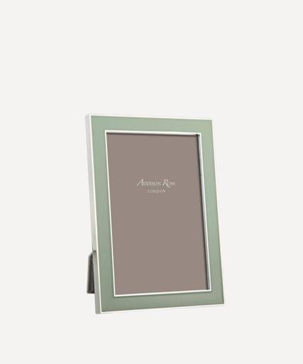 Pale Sage Green Enamel & Silver Frame - Glassette