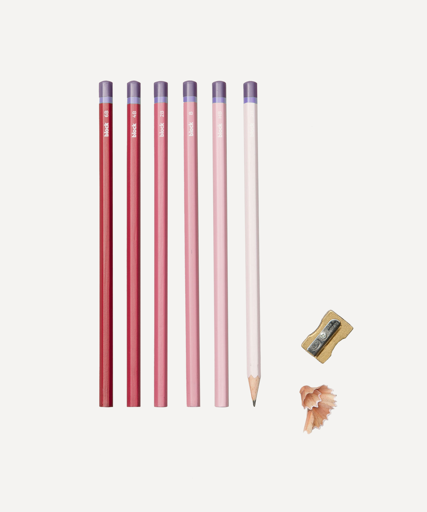 Gradient Sketching Pencils - Pink - Glassette