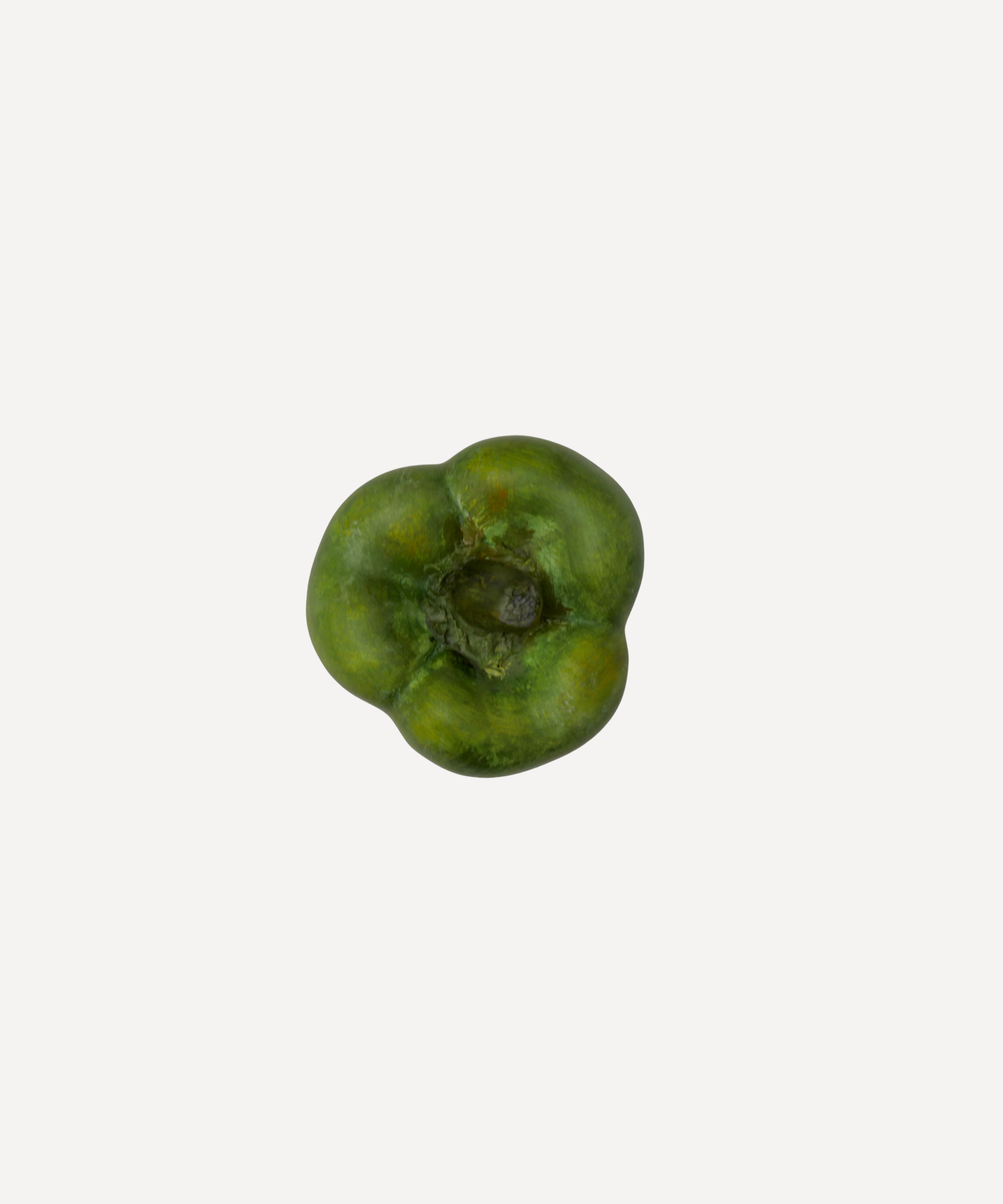 Handmade Ceramic Green Pepper - Matt Glaze - Glassette