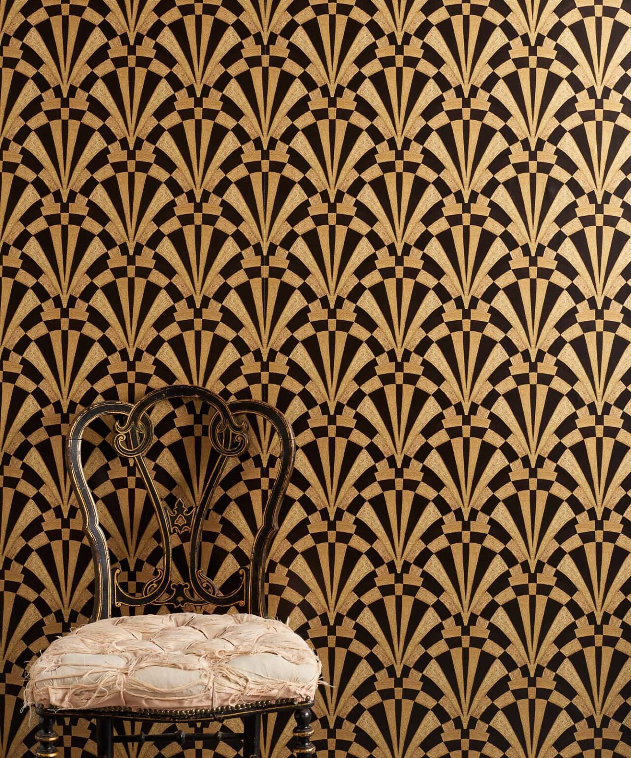 Cleo Gold Wallpaper - Glassette