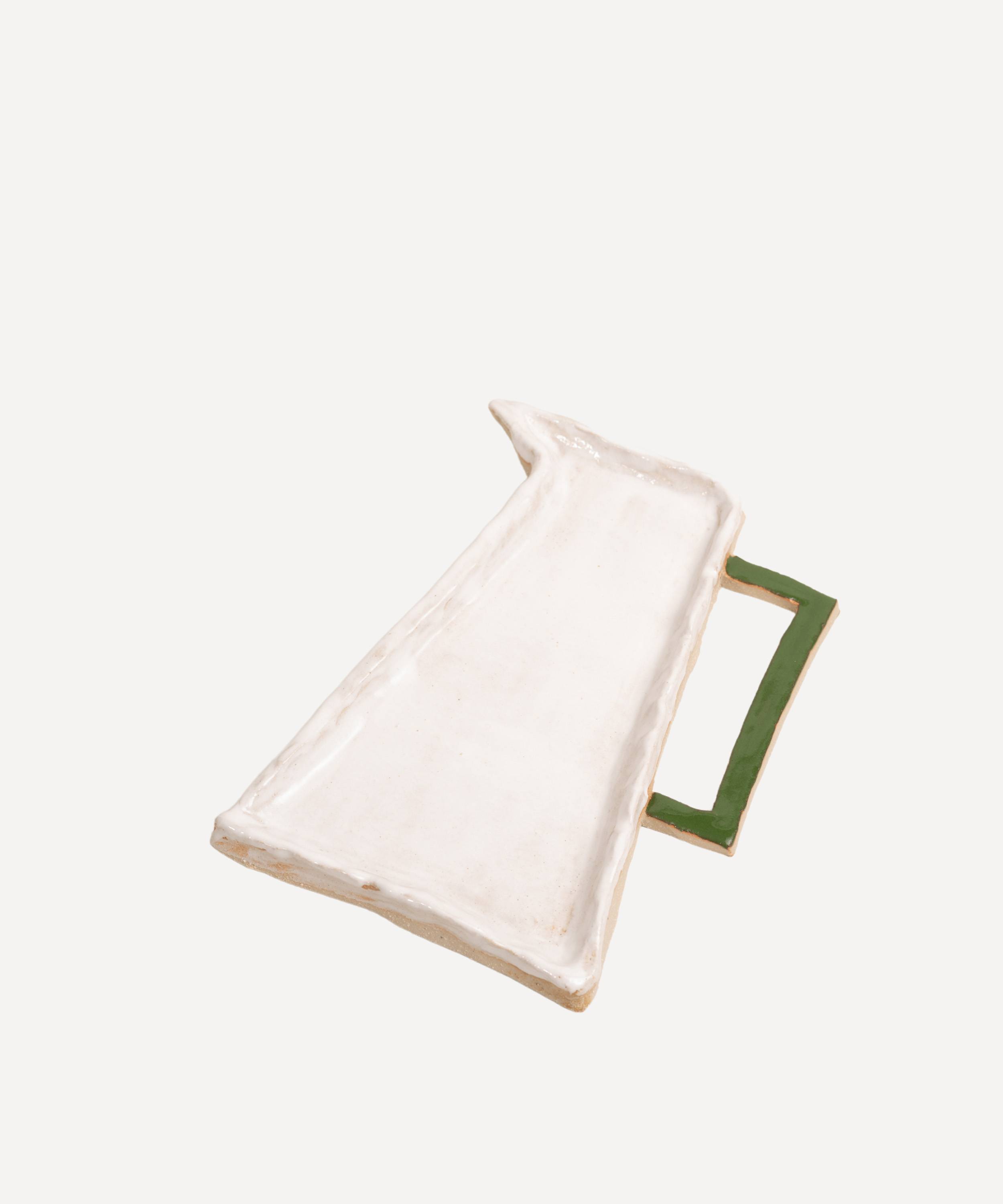 Pitcher Tray - green handle - Glassette