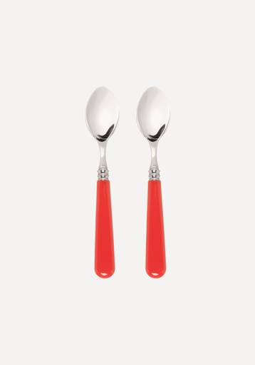 Classic Red Set of 2 Teaspoons - Glassette