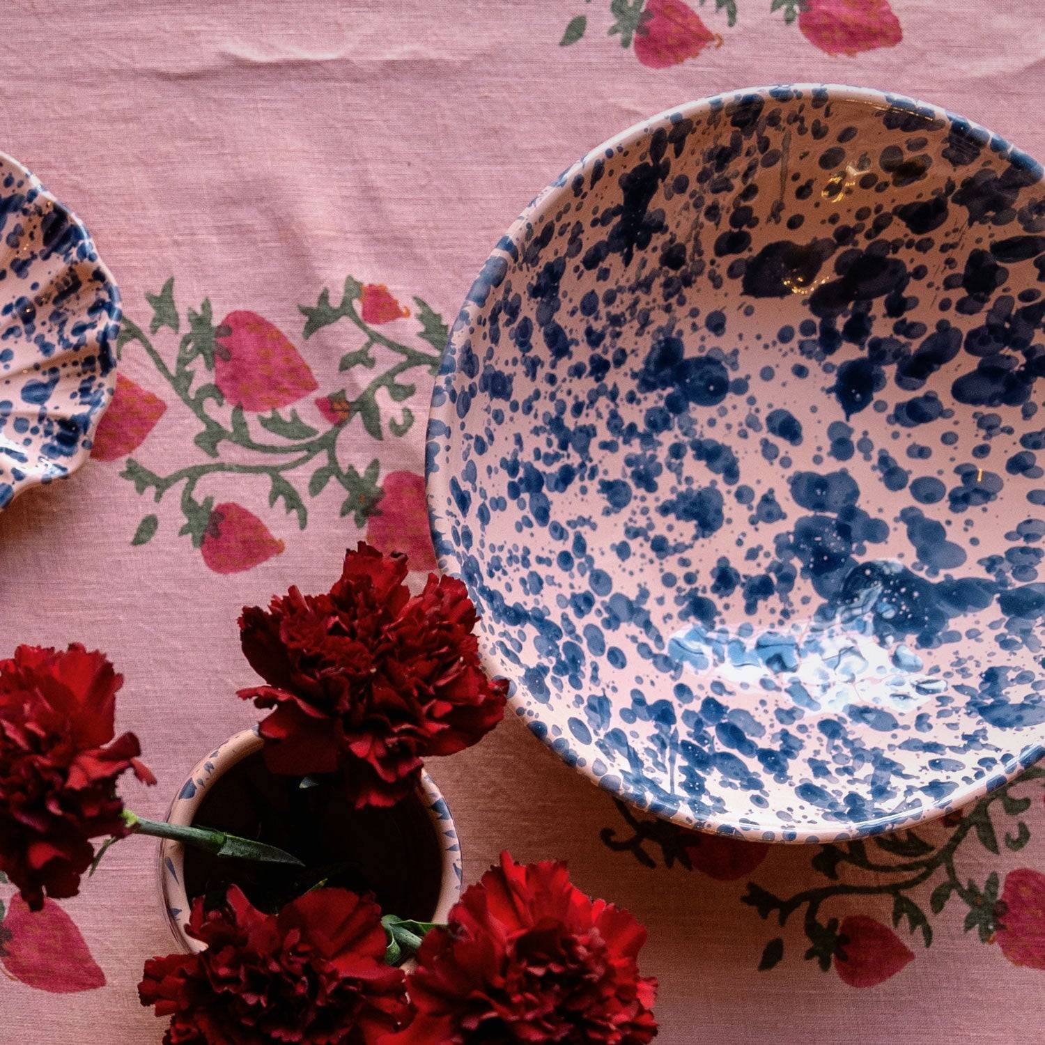 Splatter Bowl, Large (Pink and Blue) - Glassette