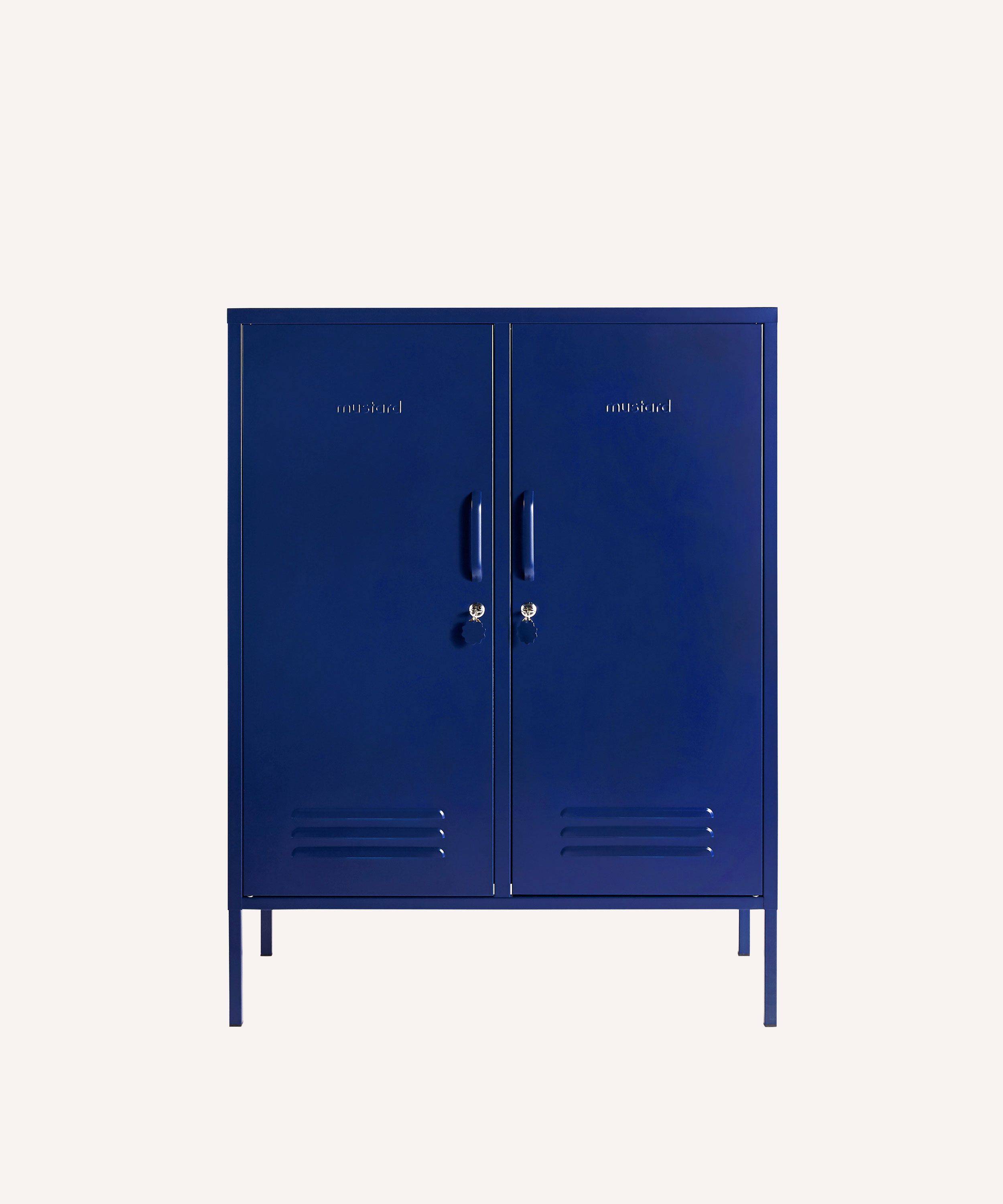 The Midi Locker in Navy - Glassette