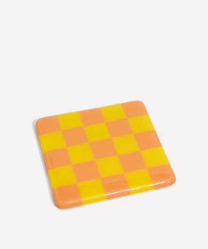 Oceanside | Persimmon & Yellow Coaster - Glassette
