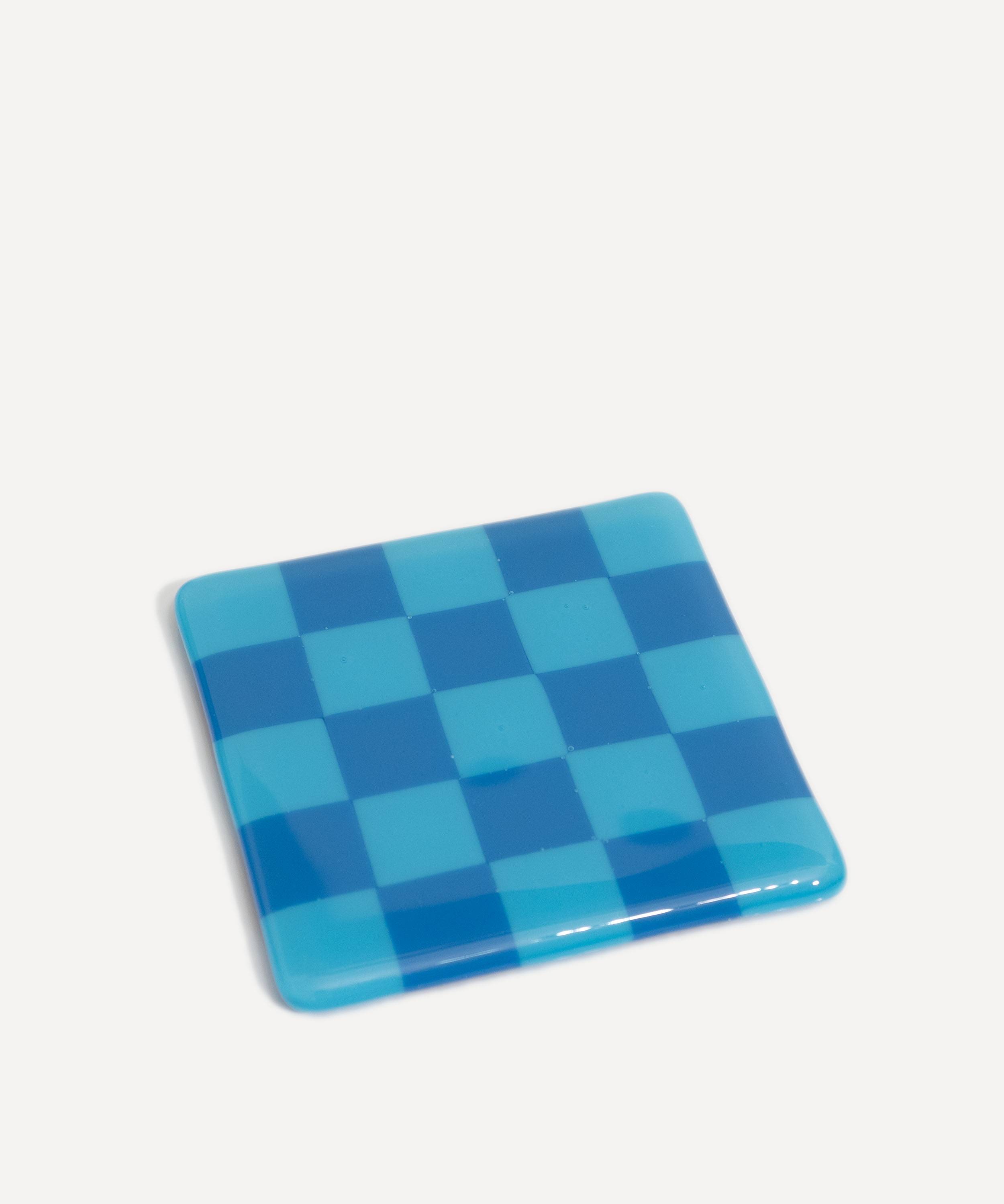 Oceanside | Turquoise Blue & Mariner Coaster - Glassette