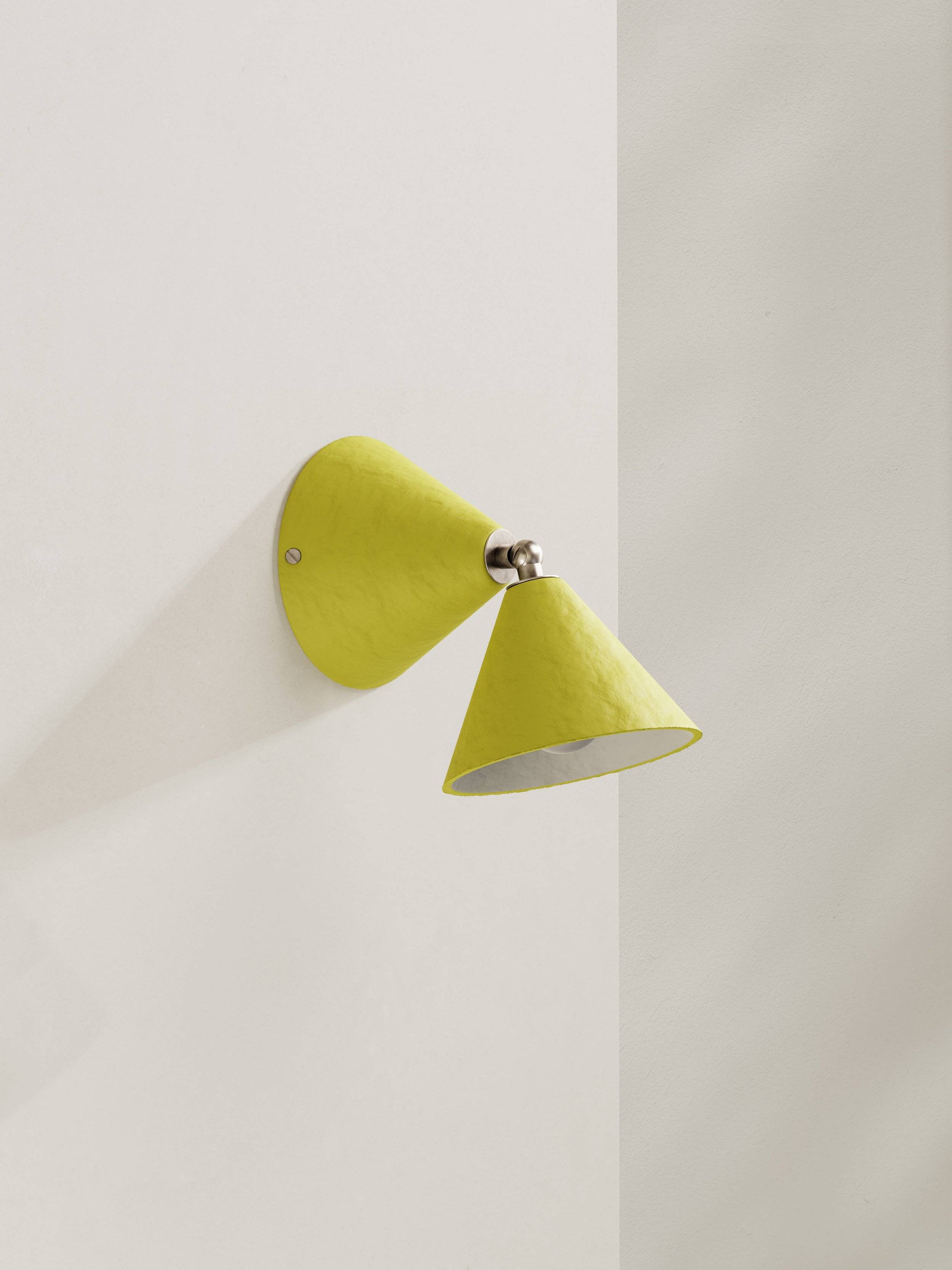 Rotor Wall Light, hard wired, UK plug - Citrine - Glassette