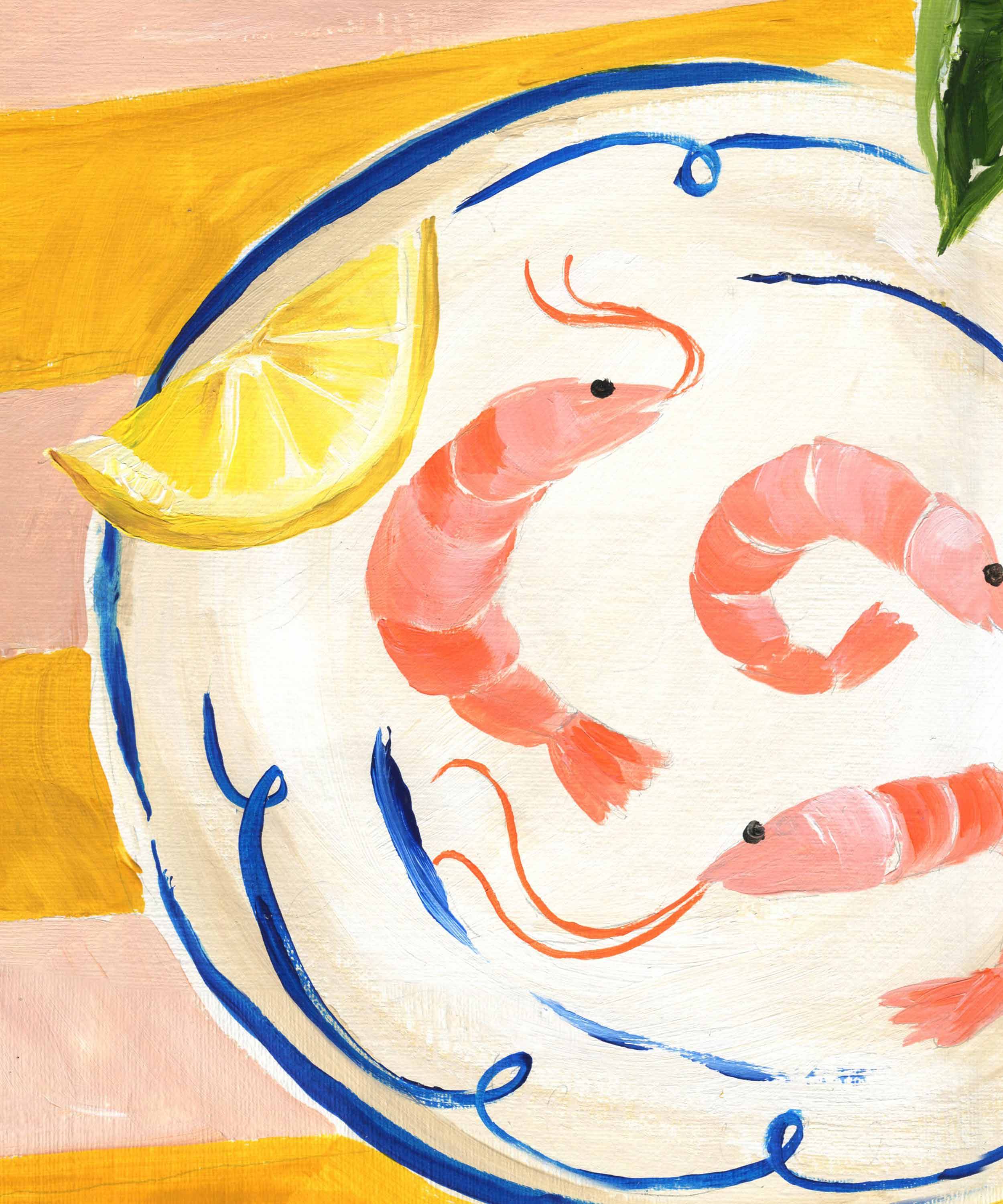 Prawn Party Print - Glassette