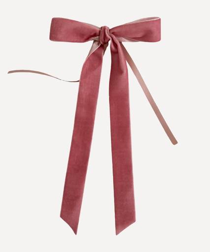 Velvet Decorative Bow, Set of 4 - Rosewood - Glassette