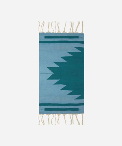 Indie Indigo Dye Handwoven Rug - Glassette