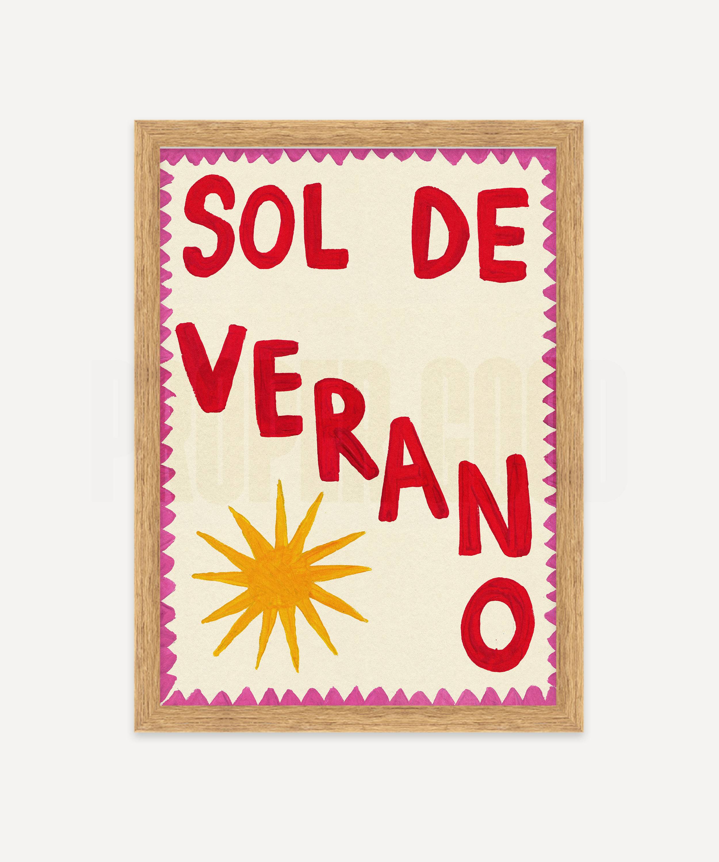 Sol De Verano Hand Painted Print - Glassette