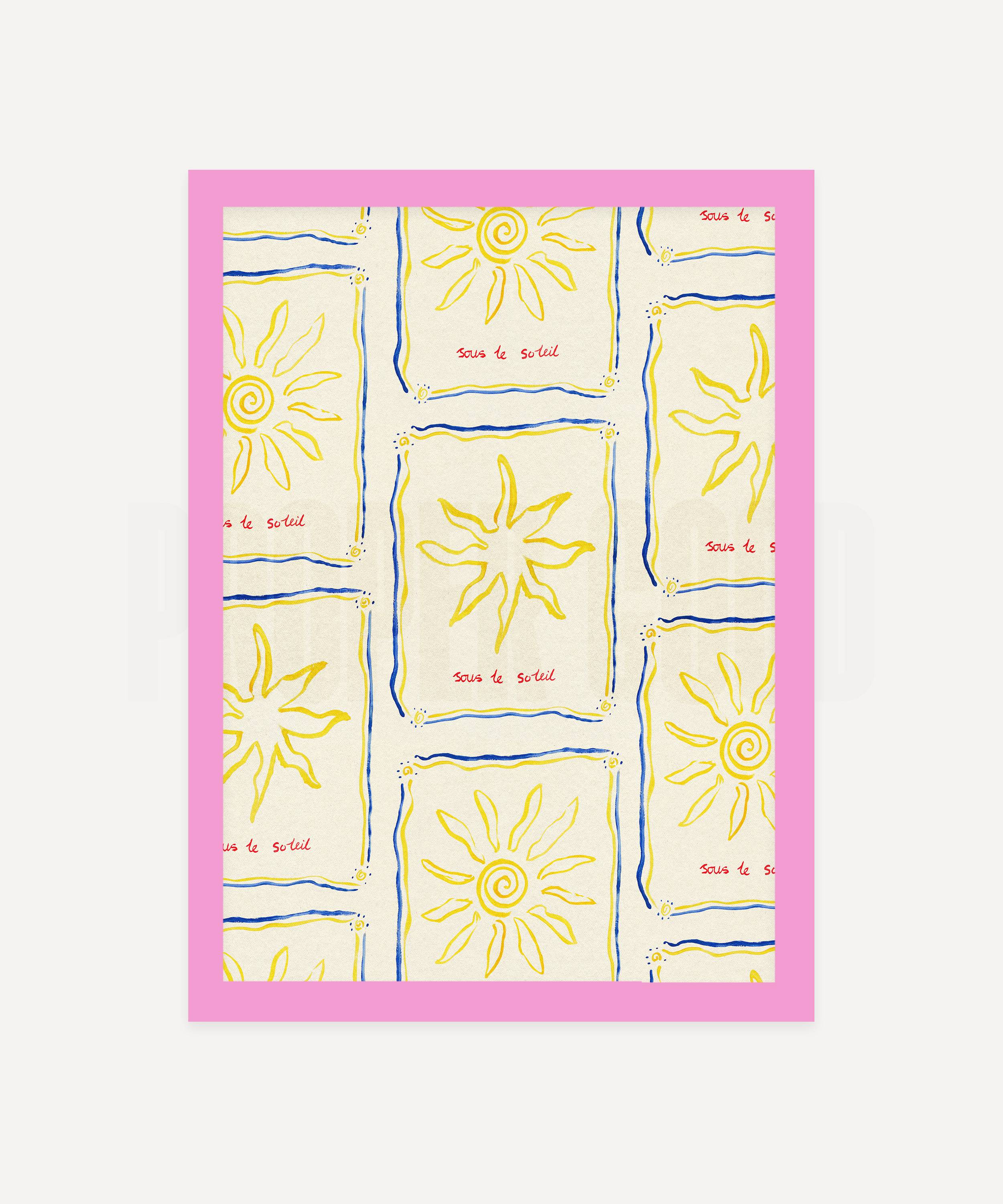 Sous Le Soleil Pattern Hand Painted Print - Glassette