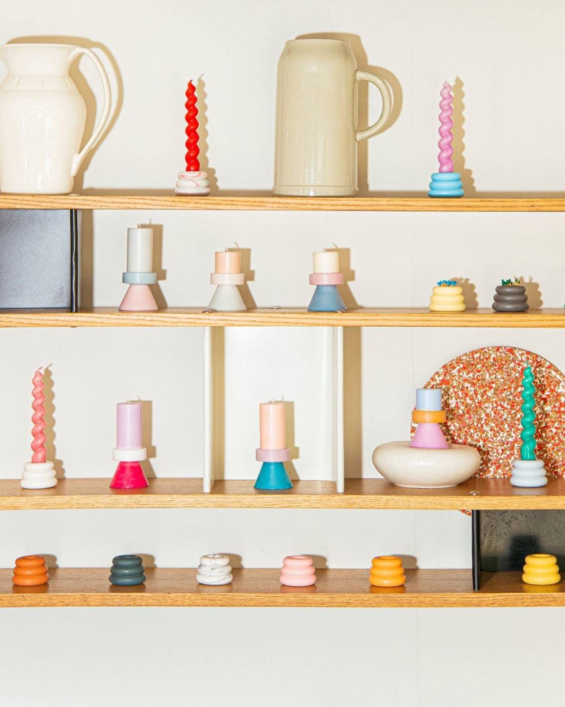 Stack Candle Mini I - Lavender / Peach / Pale Pink - Glassette