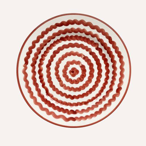 Side Plate - Ondas - Rust Red - Glassette
