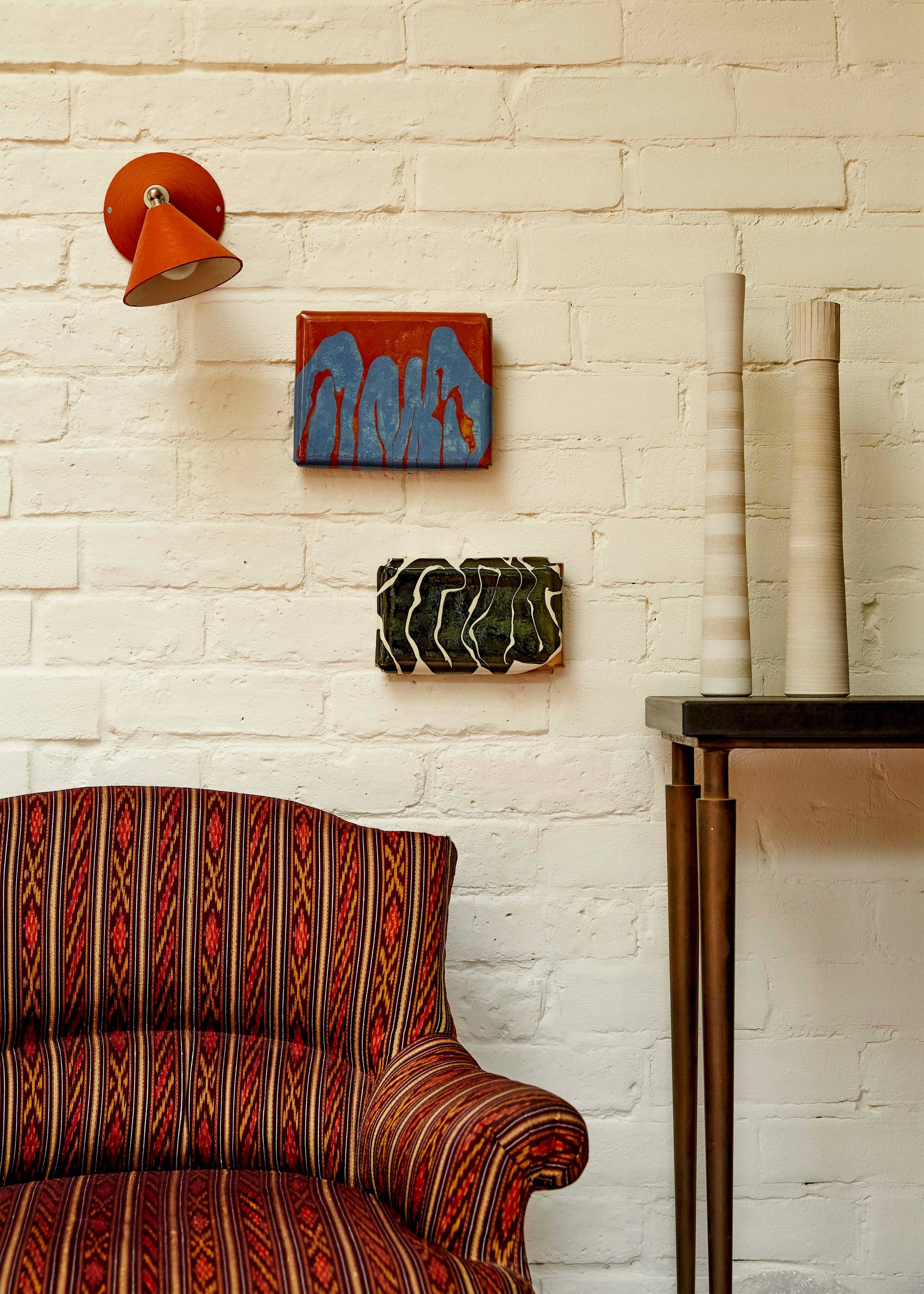 Rotor Wall Light, hard wired, UK plug - Citrine - Glassette