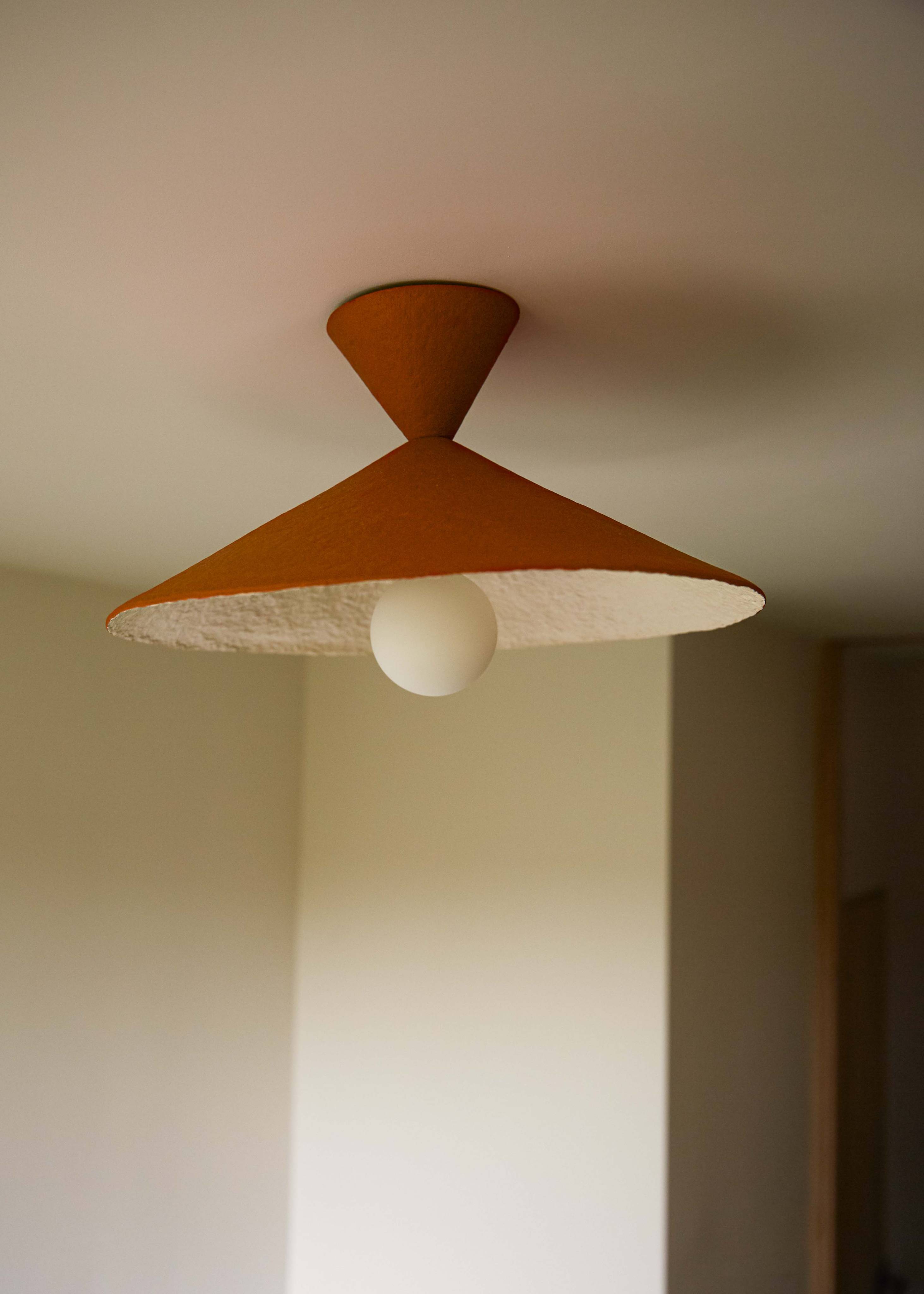 Trapeze Surface Mount Ceiling Light - Citrine - Glassette