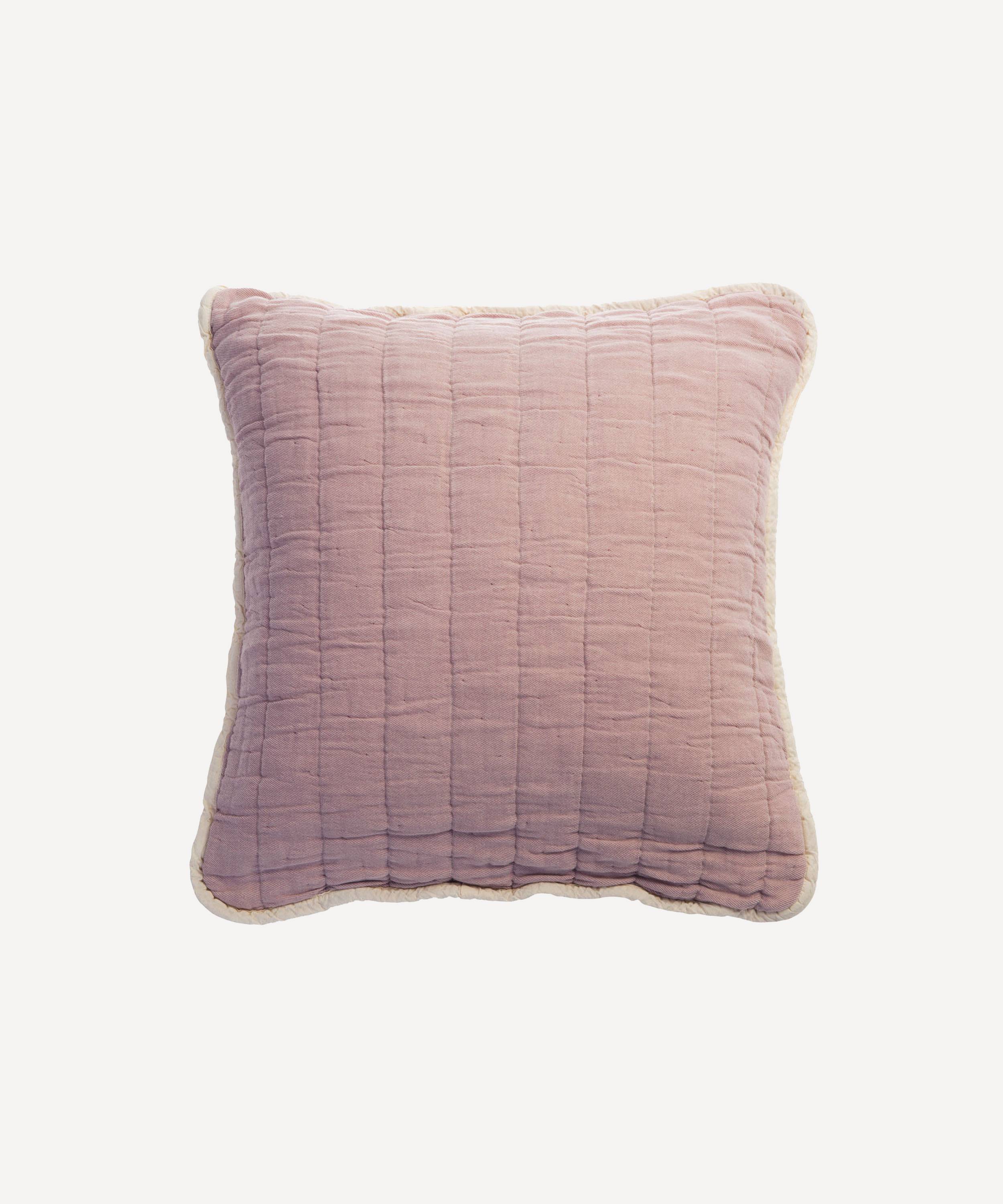 Vintage Rose Vivienne 100% Cotton Quilted Cushion Cover - Glassette