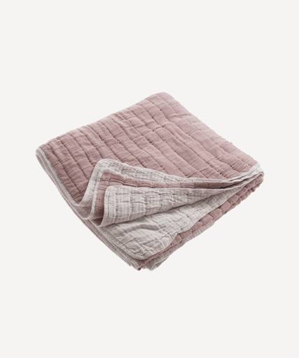 Vintage Rose Vivienne 100% Cotton Quilted Throw - Glassette