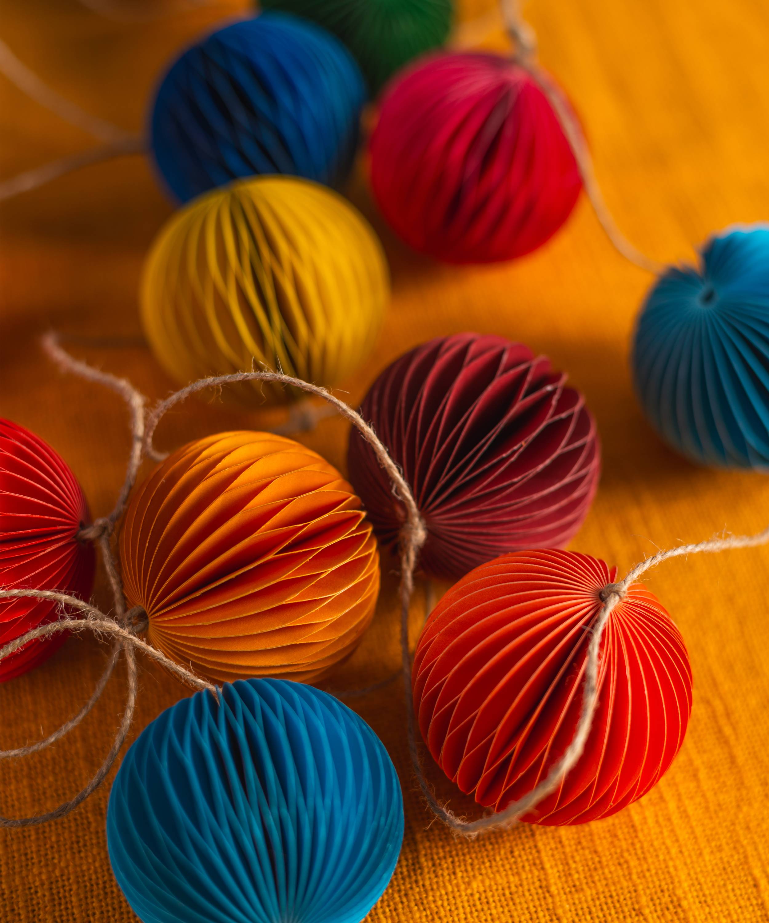 Bright Colours Origami Garland - Glassette