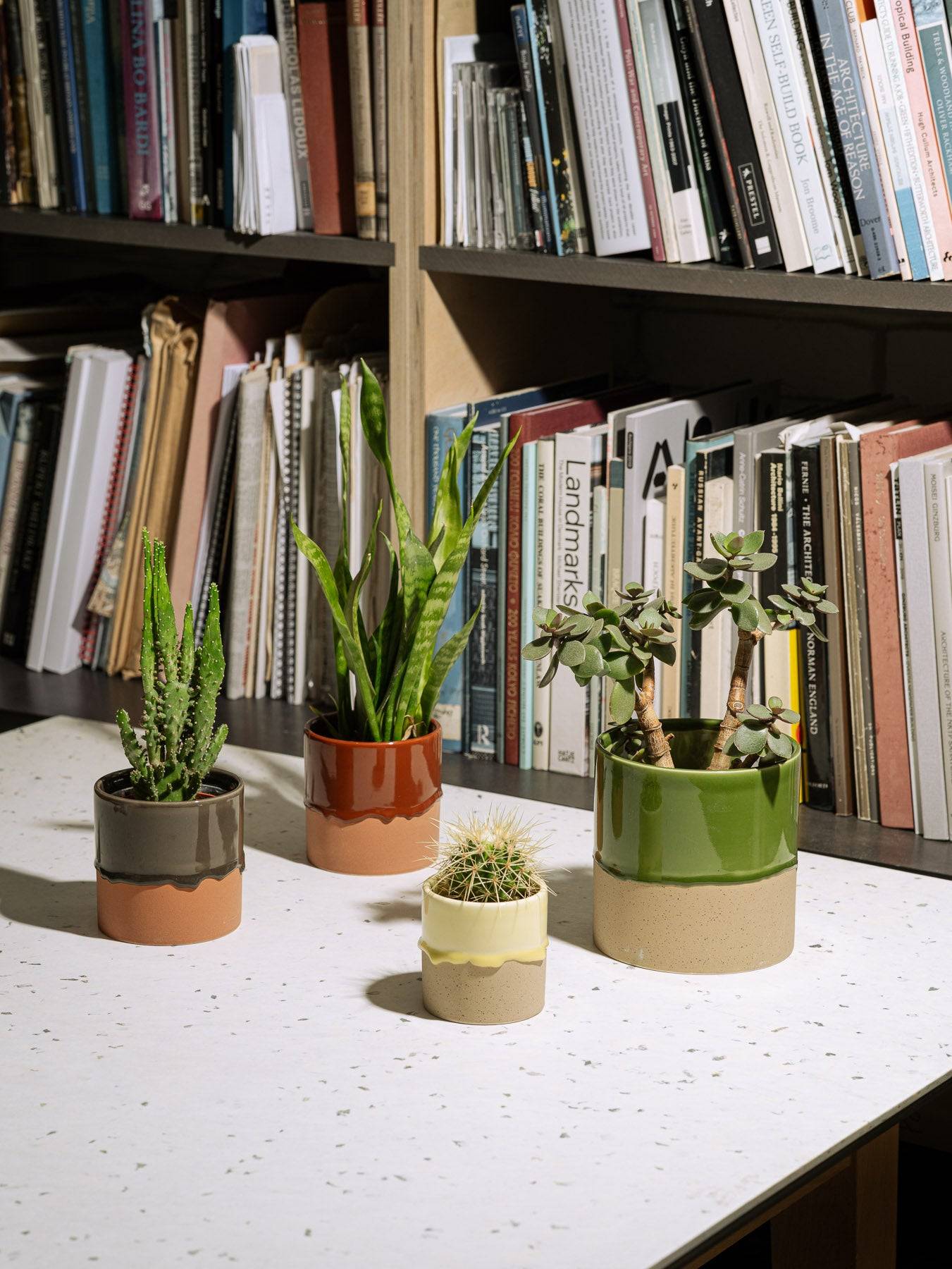 Drip Ceramic Planter in Rich Green - Large - Glassette