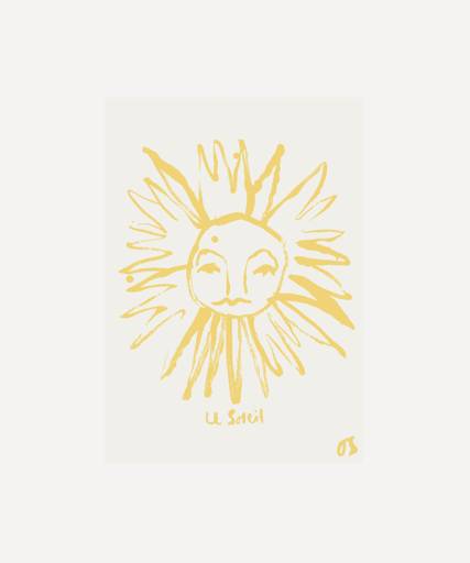 Yellow Sun Print - Glassette