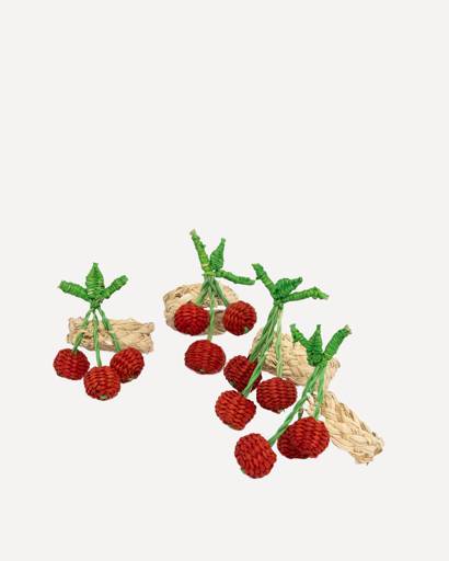 Napkin Rings (set of 4) (Cherry) - Glassette