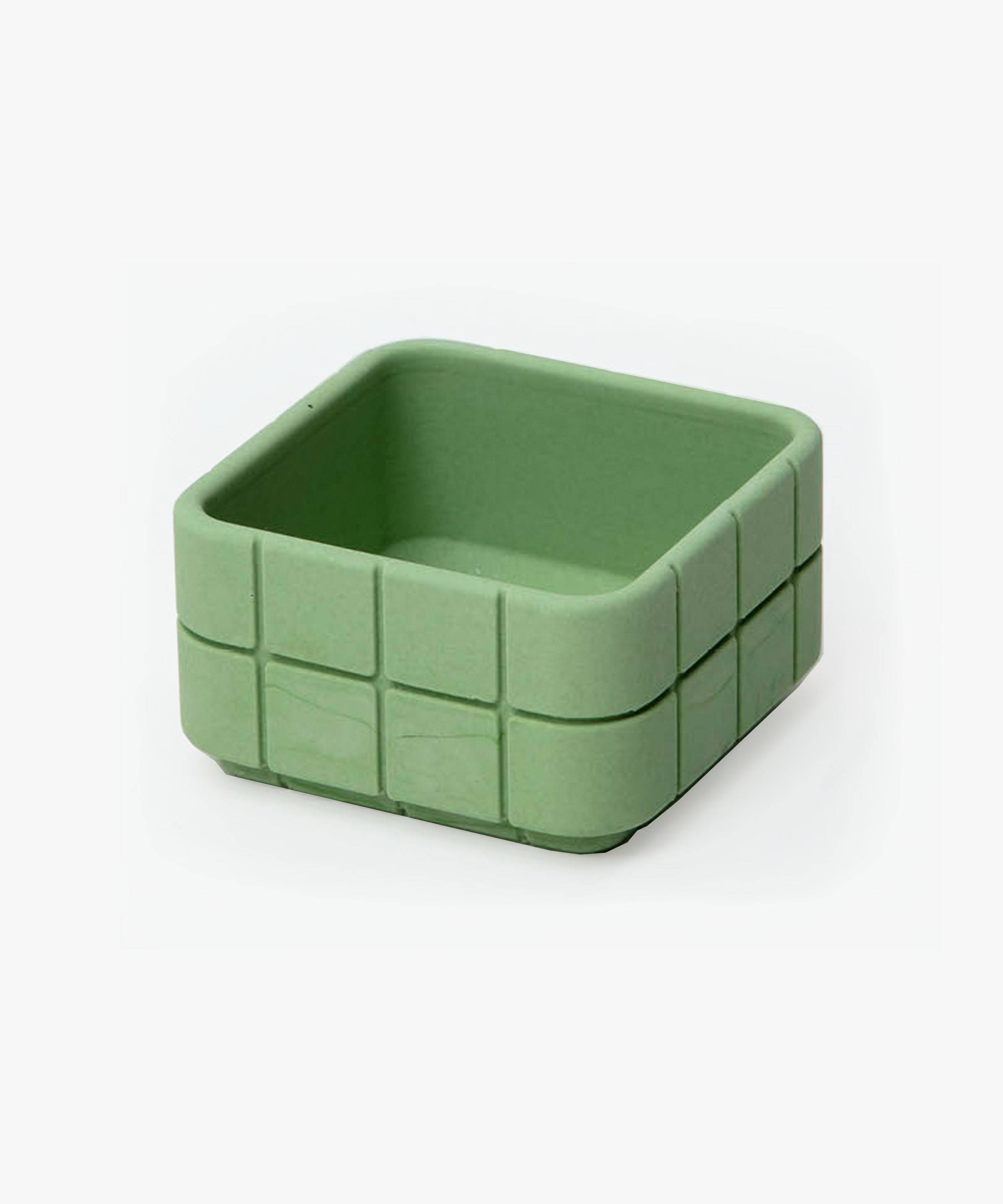 Tile Square Pot - Palm Green - Glassette