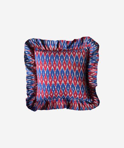 Rouge Ikat Cushion Cover - Glassette