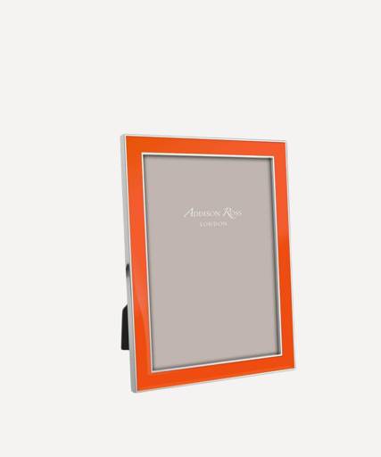 Orange Enamel & Silver Photo Frame - Glassette