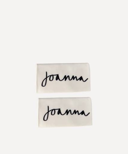 Pair of Reusable Porcelain Place Cards - Glassette